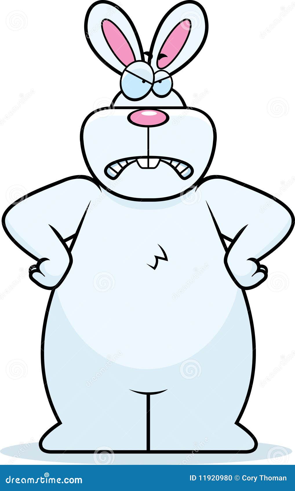 Conejo enojado ilustración del vector. Ilustración de trastorno - 11920980