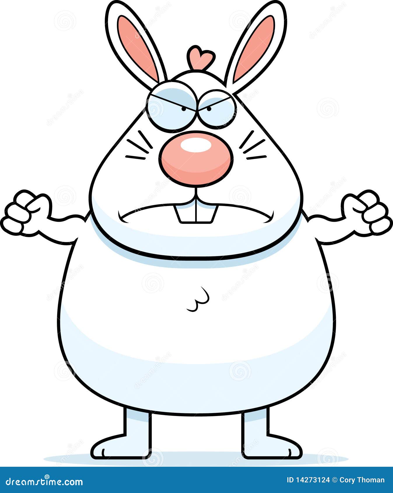 Conejo enojado ilustración del vector. Ilustración de conejito - 14273124
