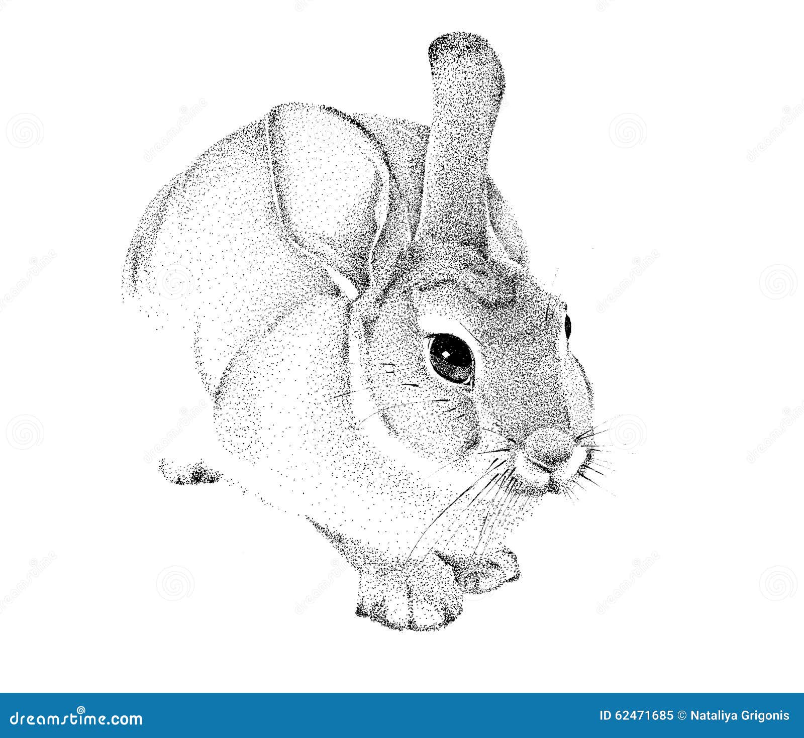 Conejo Hecho a Mano De Los Gráficos Stock de ilustración - Ilustración ...