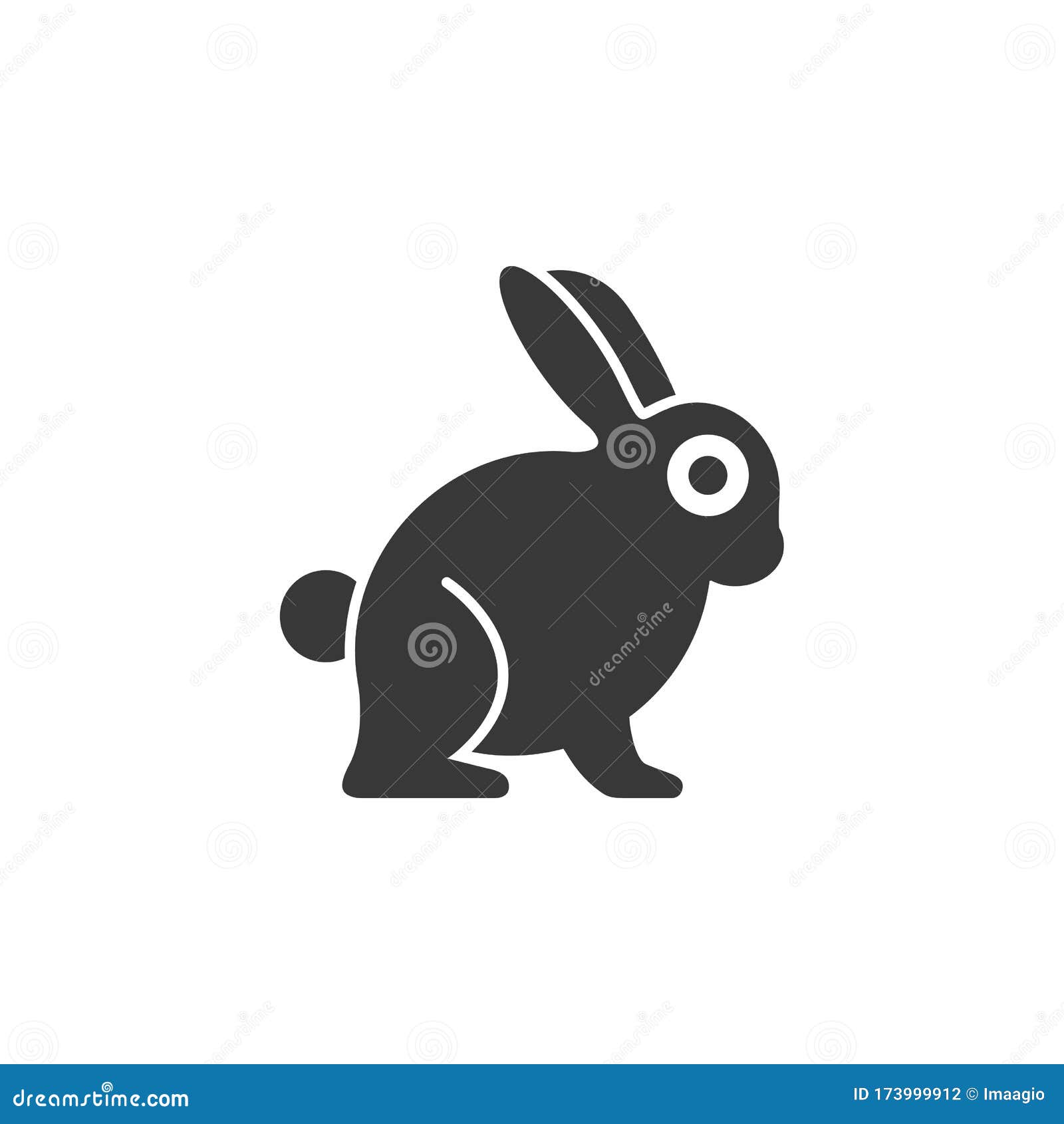 Conejo. Icono Ejido-pasa. Ejemplo De Los Animales Del Vector ...