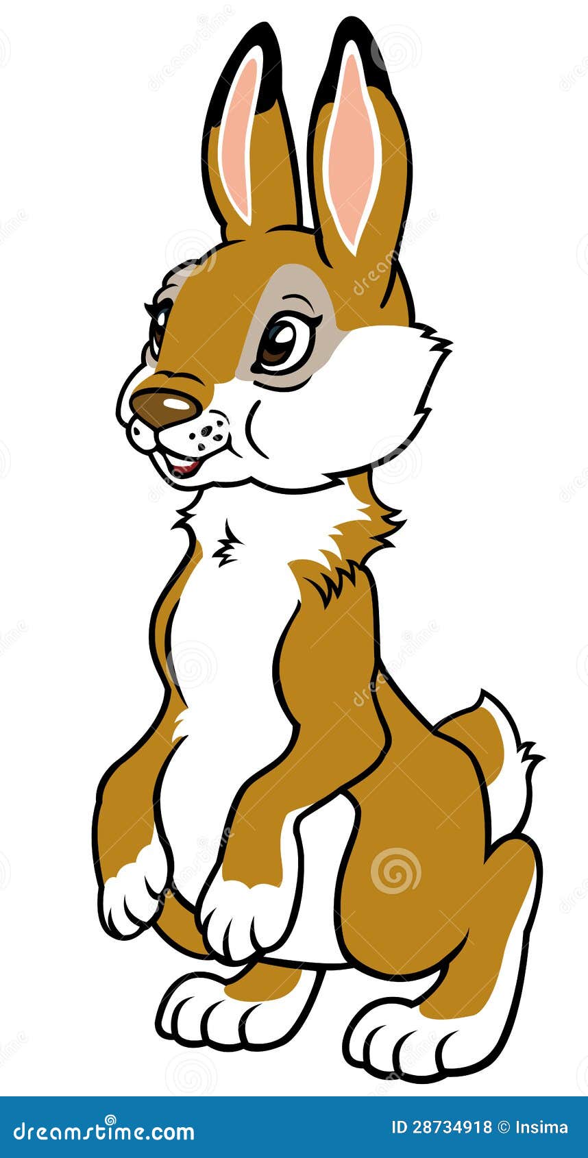 Conejo infantil ilustración del vector. Ilustración de roedor - 28734918