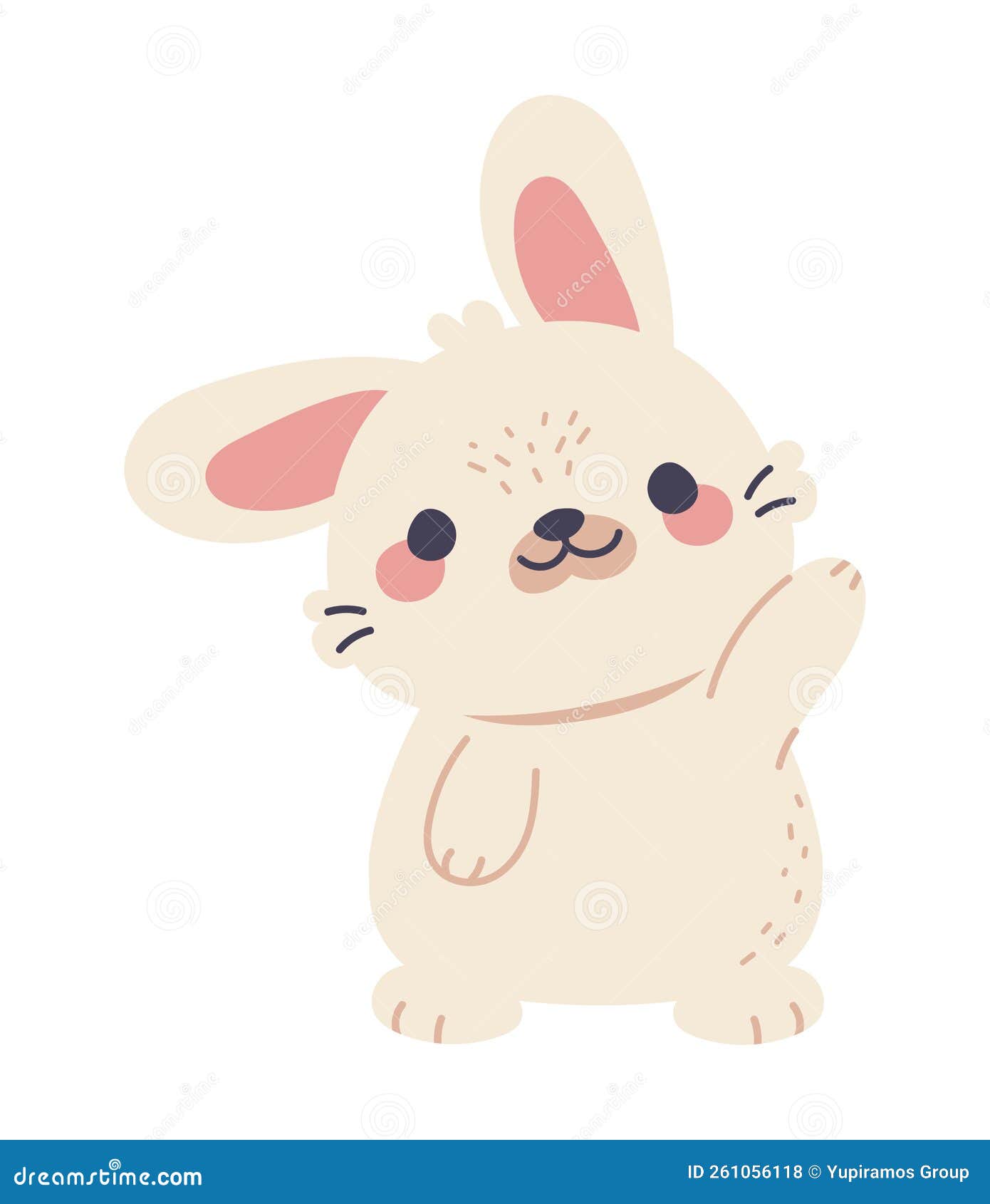 Conejo kawaii animal ilustración del vector. Ilustración de cabritos ...