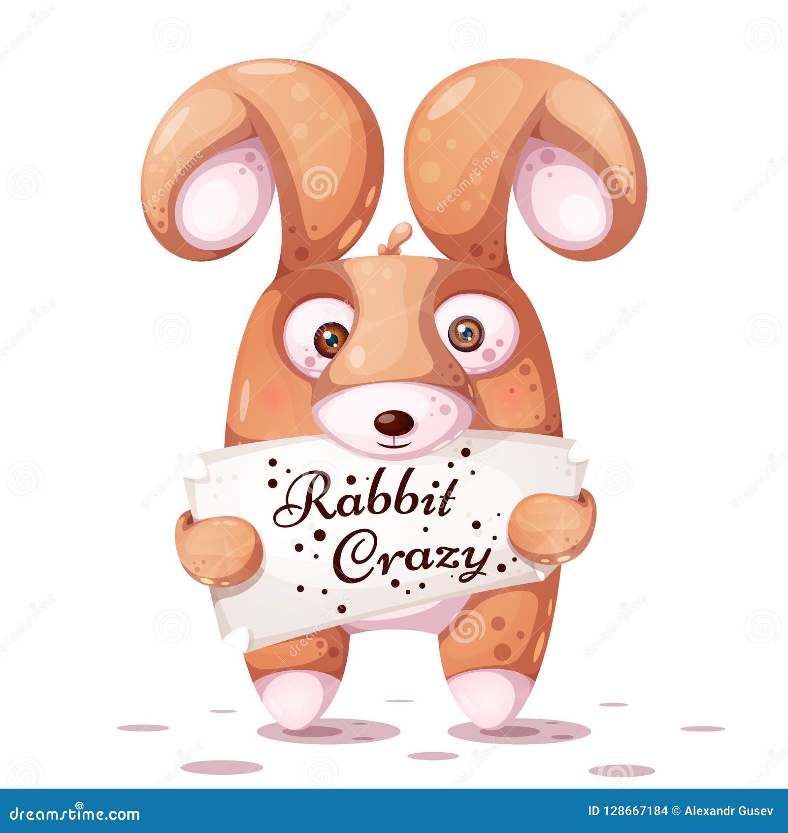 Conejo Loco Con El Ojo Grande Ilustración del Vector - Ilustración de ...