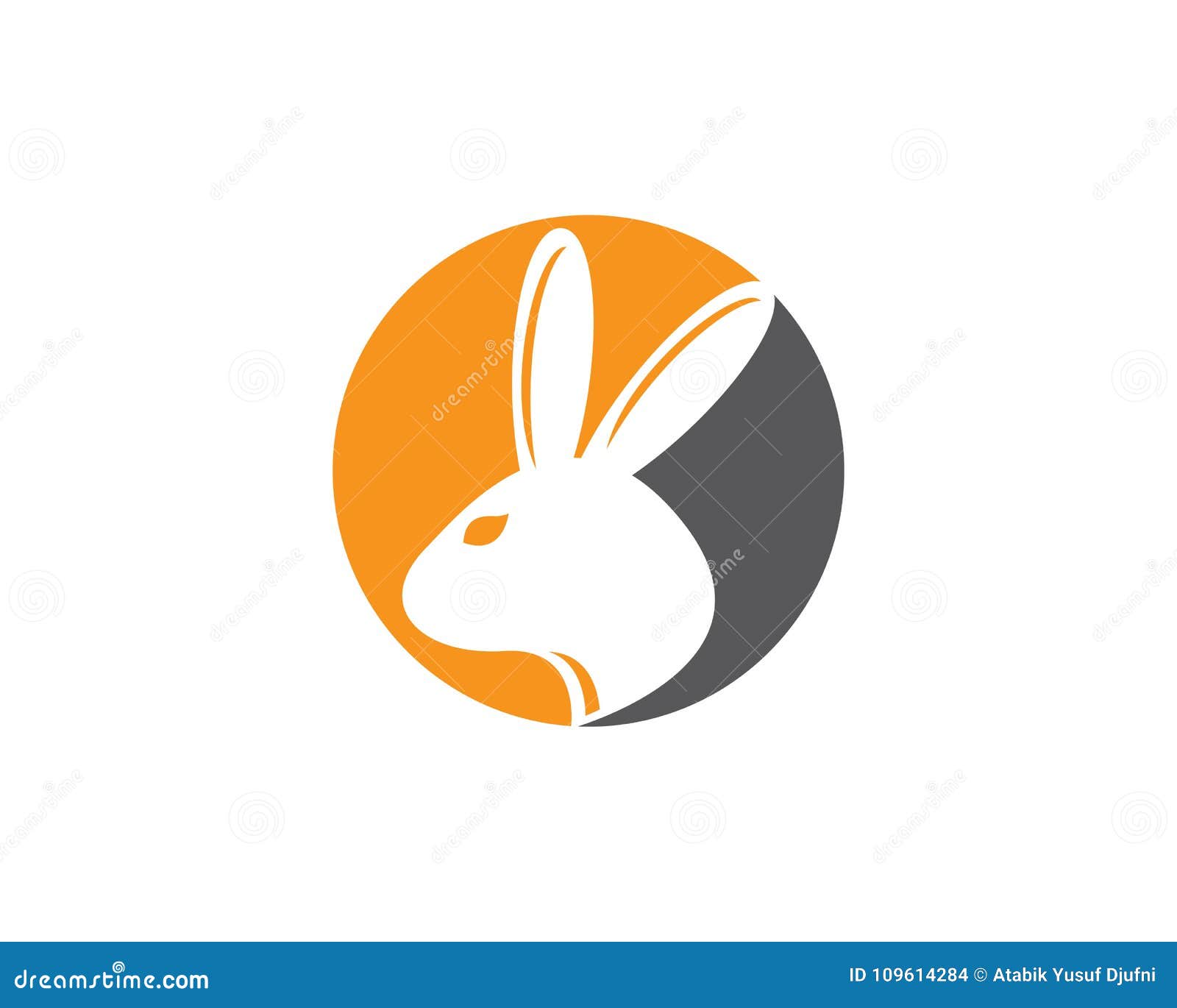 Conejo Logo Template stock de ilustración. Ilustración de silueta ...