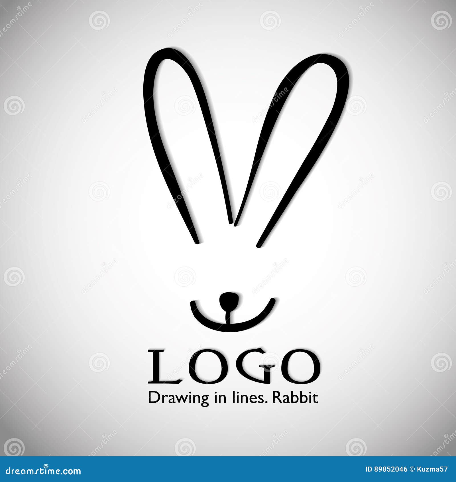 Conejo Logo Template Design Ilustración del Vector - Ilustración de ...