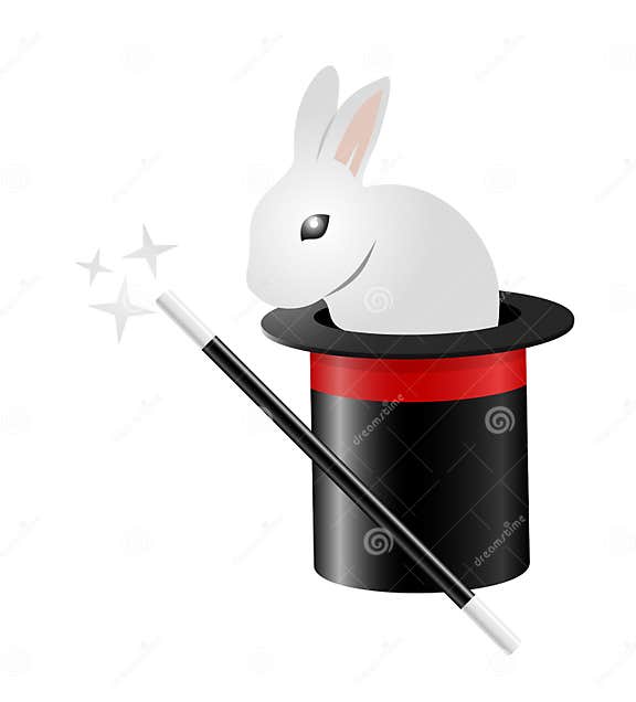 Conejo mágico ilustración del vector. Ilustración de animal - 113573336