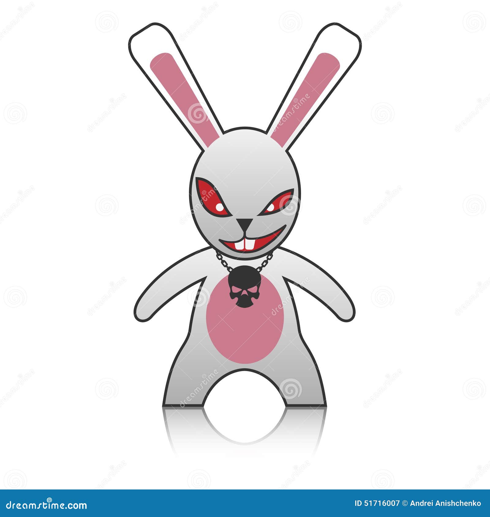 Conejo malvado ilustración del vector. Ilustración de sangre - 51716007