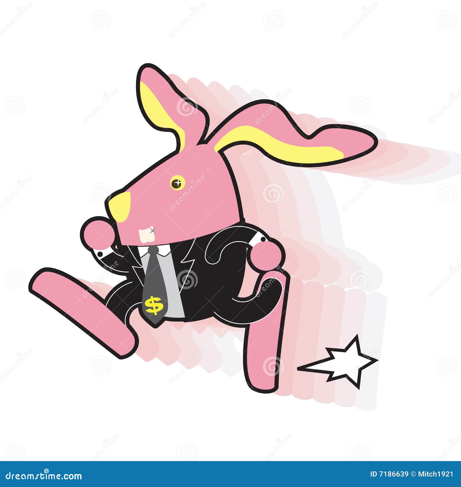 Conejo rápido del asunto ilustración del vector. Ilustración de ...