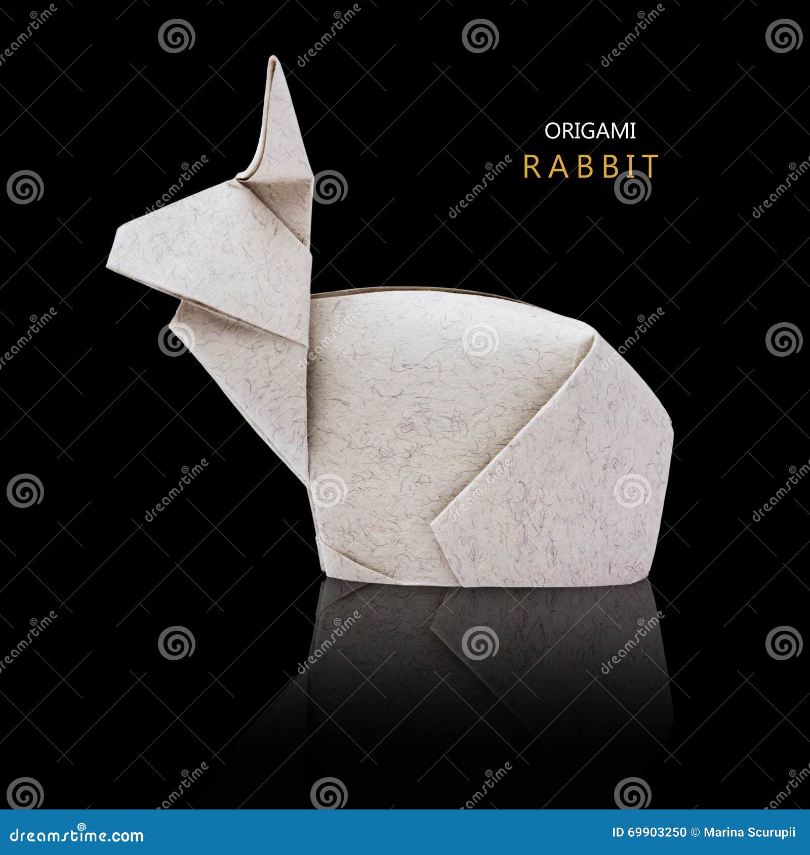 Conejos De Papel De La Papiroflexia Foto de archivo - Imagen de pascua ...