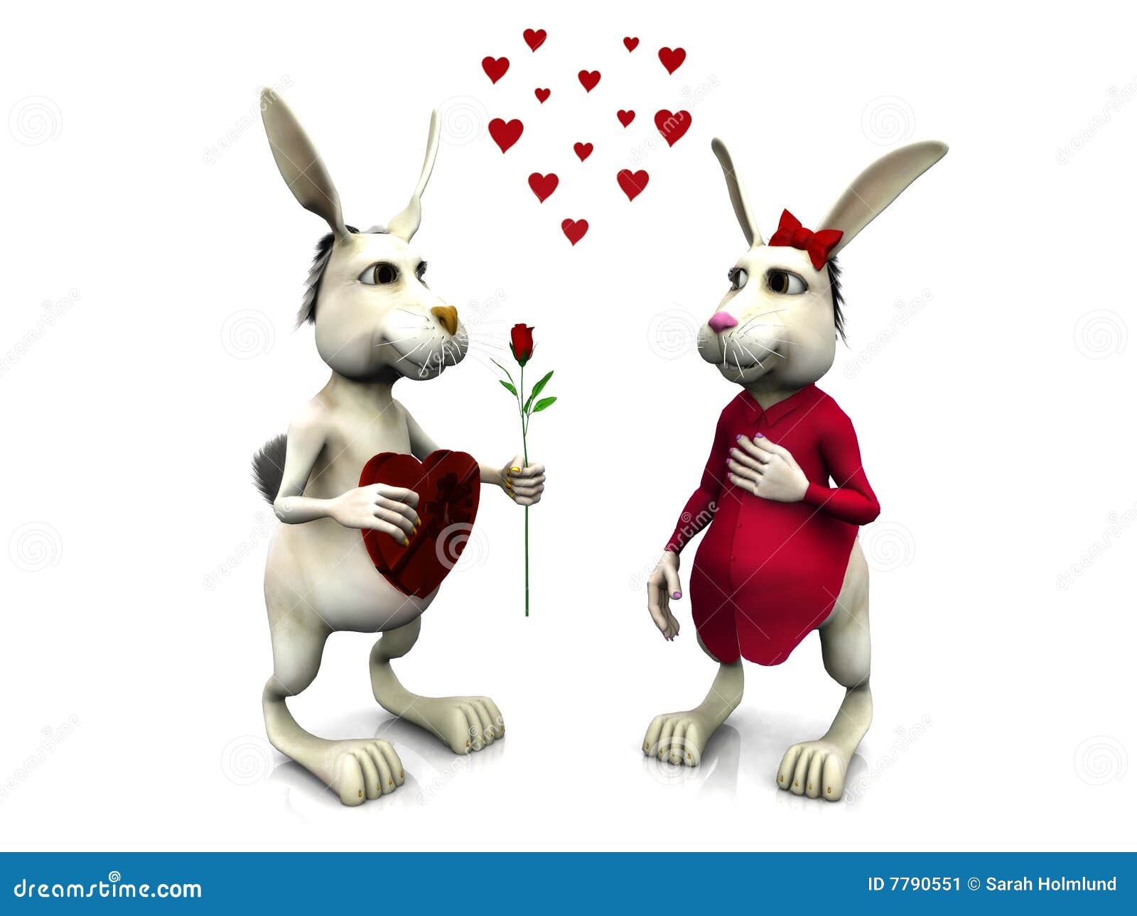 Conejos en amor stock de ilustración. Ilustración de hembra - 7790551