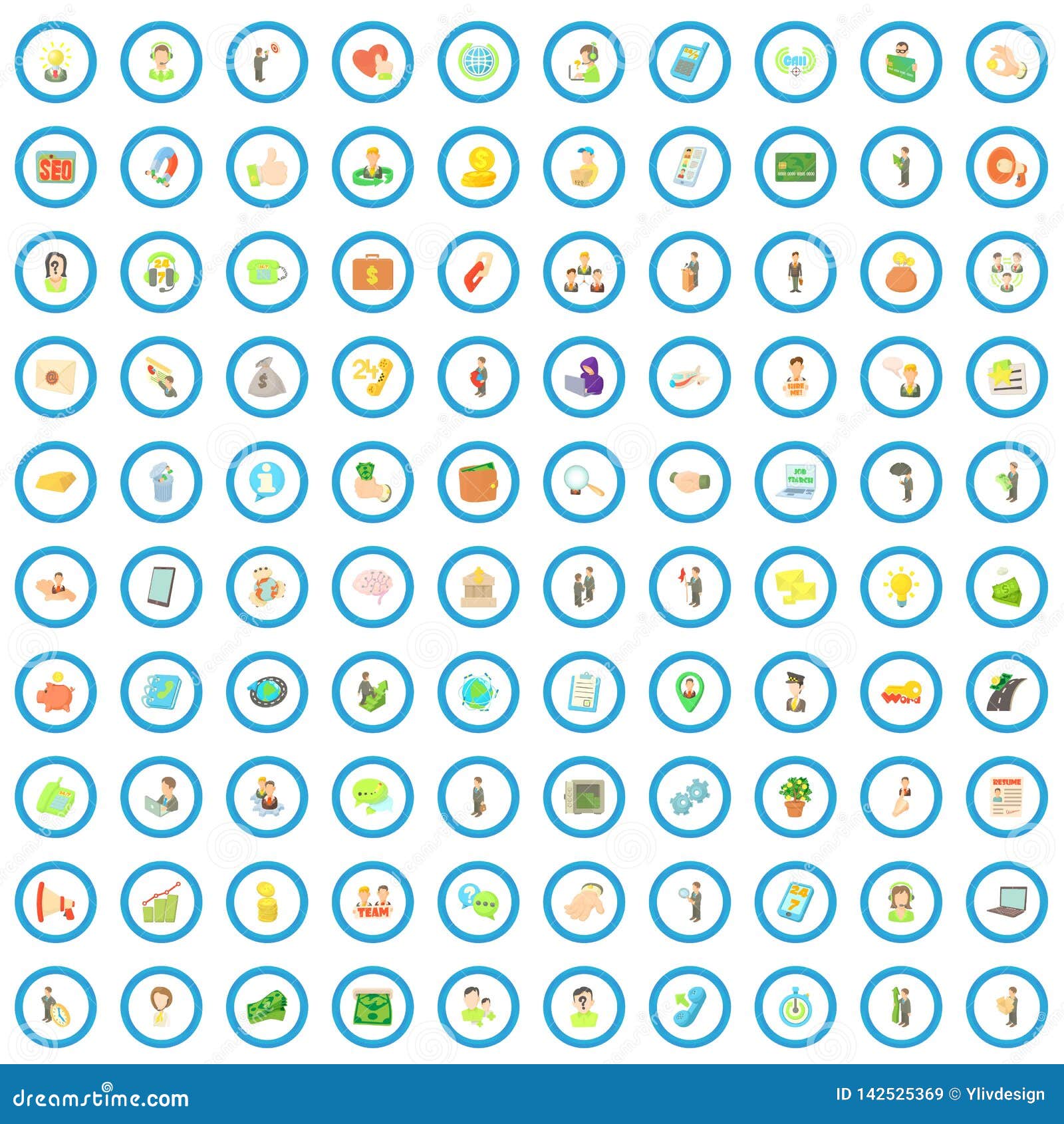 100 Cones Ajustados Estilo Do Contrato Do Trabalho Dos Desenhos