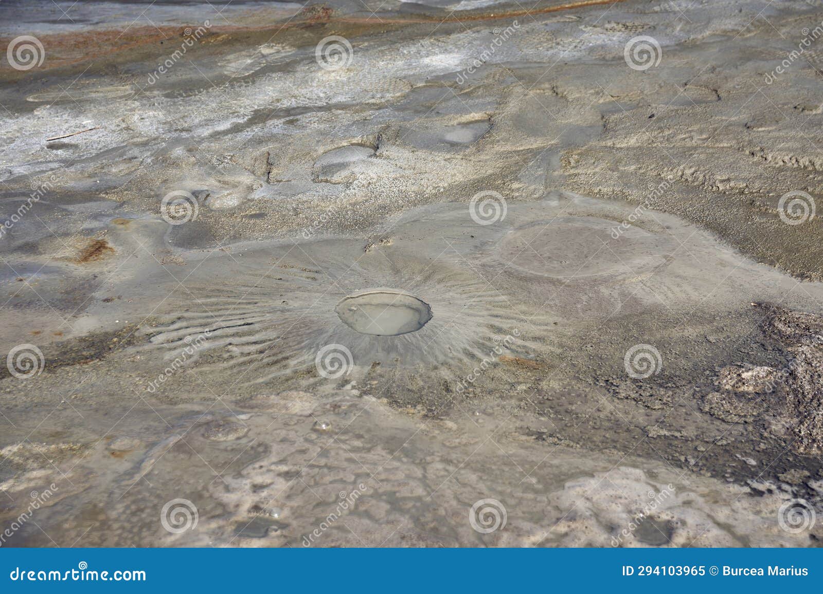 Cones of Mud Volcanoes from Which Rivers of Mud Flow Stock Image ...