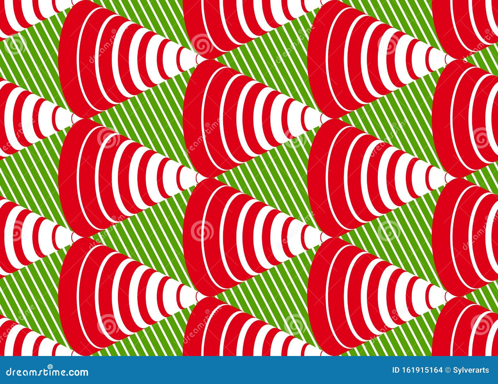 Cones Op Art Seamless Vector Background, Repeat Tiling Optical Illusion ...