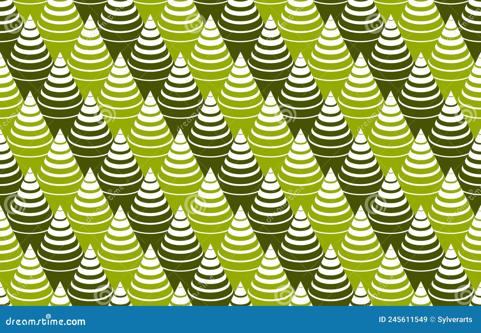 Cones Op Art Seamless Vector Background, Repeat Tiling Optical Illusion ...