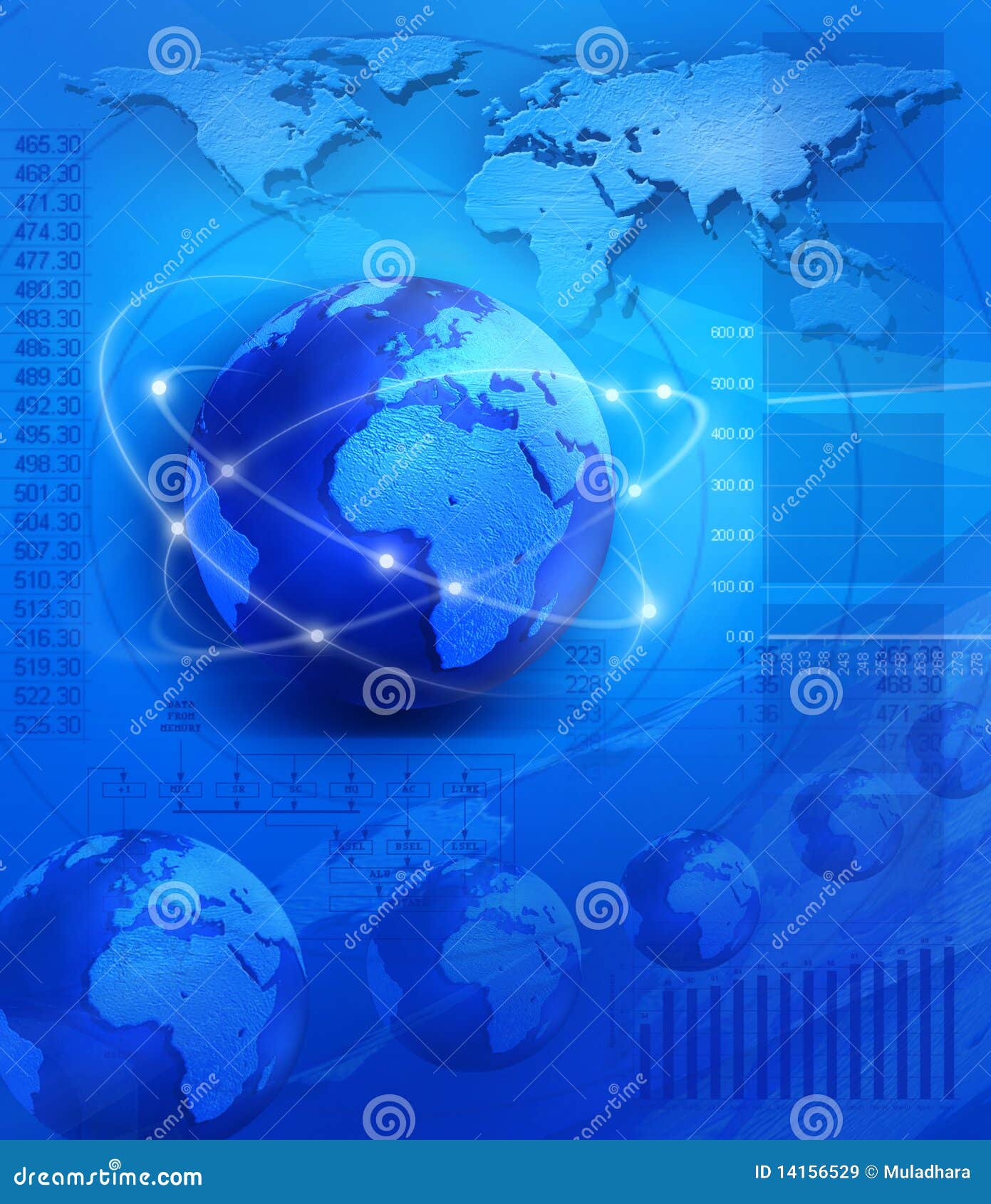 Conexión global stock de ilustración. Ilustración de satélite - 14156529