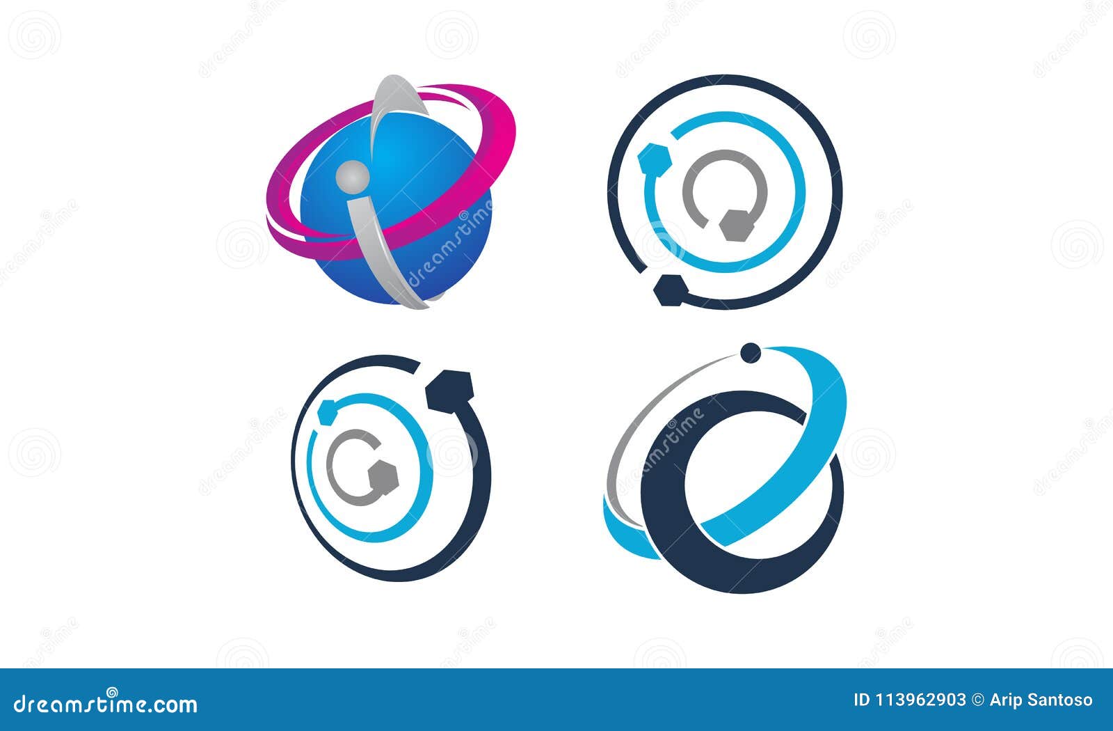 Conexión Logo Set De La Tecnología Ilustración del Vector - Ilustración ...