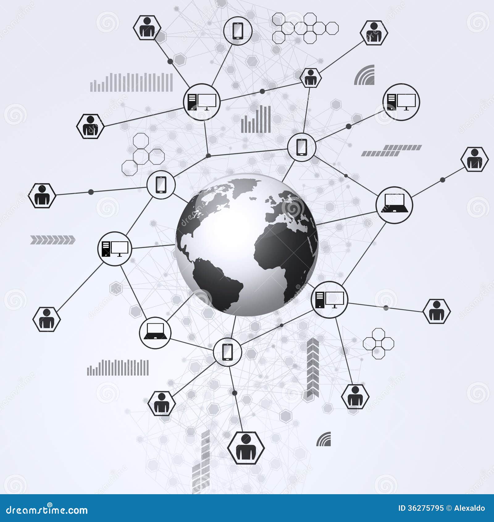 Conexiones Globales Del Negocio Stock de ilustración - Ilustración de ...