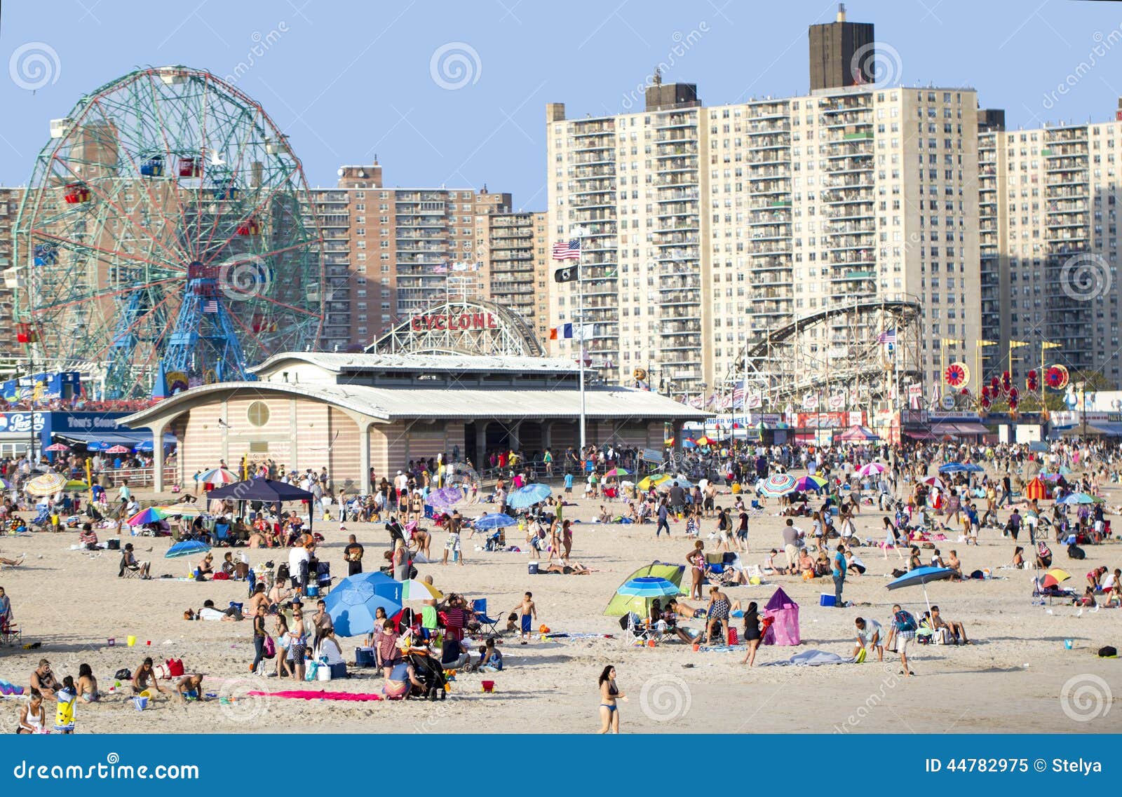 Coney Island Beach And The Famous Coney Island Boardwalk Outside The ...