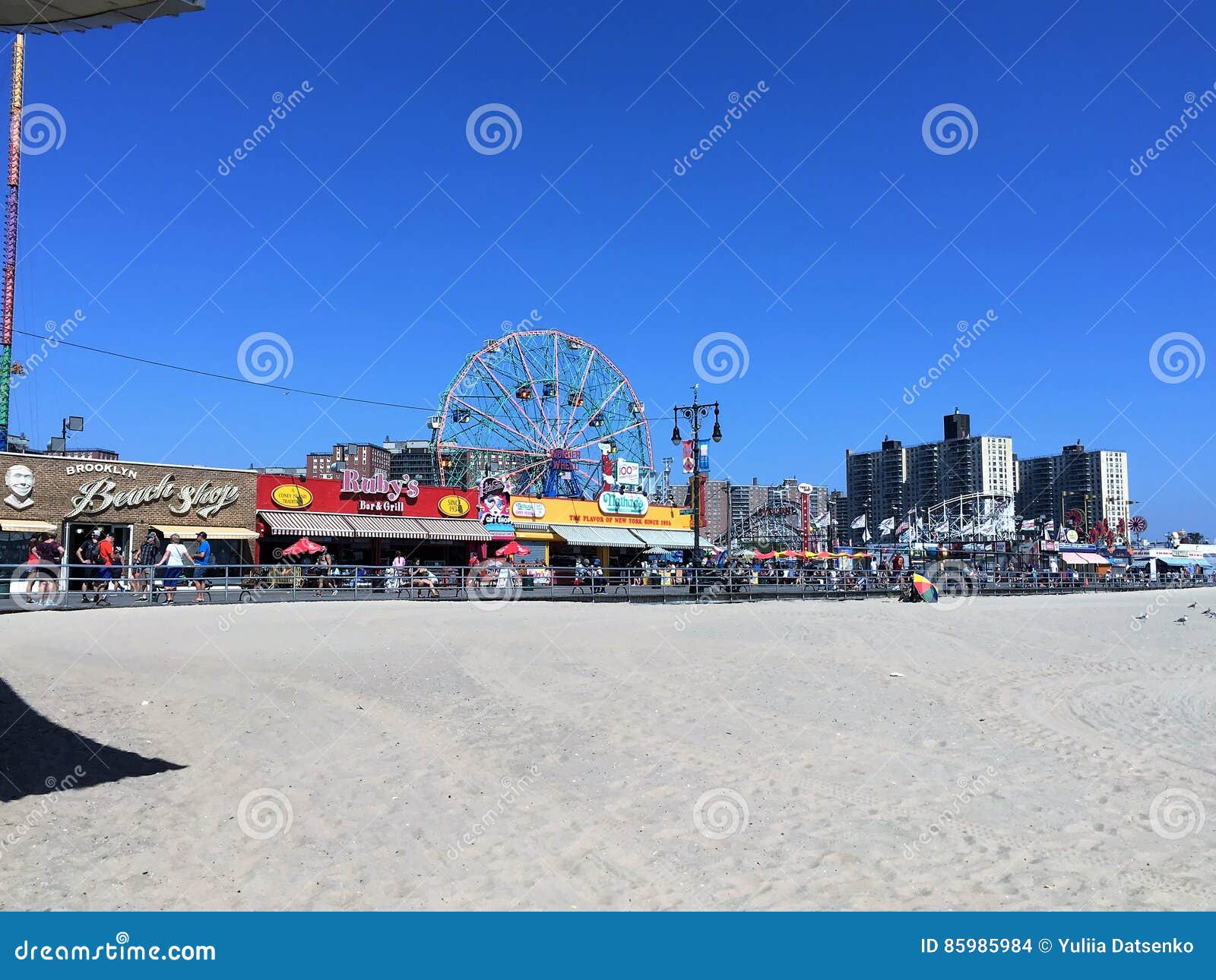 Coney Island beach editorial stock image. Image of america - 85985984