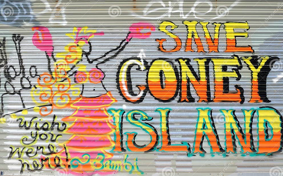 Coney Island Graffiti editorial image. Image of island - 16680450