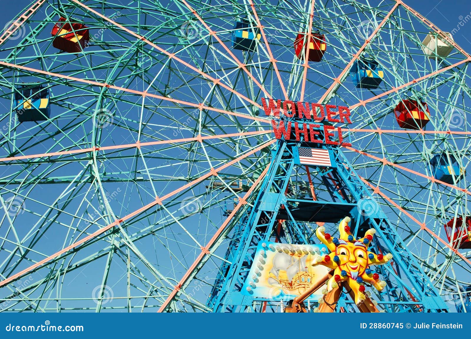 Coney Island Wonder Wheel editorial image. Image of america - 28860745