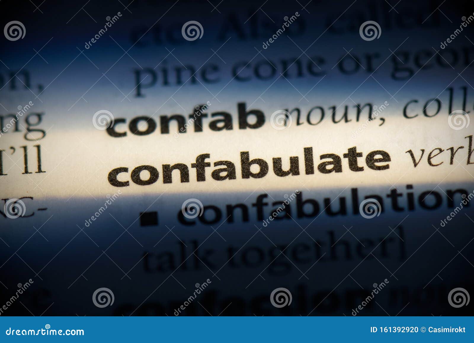 Confabulate stock photo. Image of focus, meaning, page - 161392920