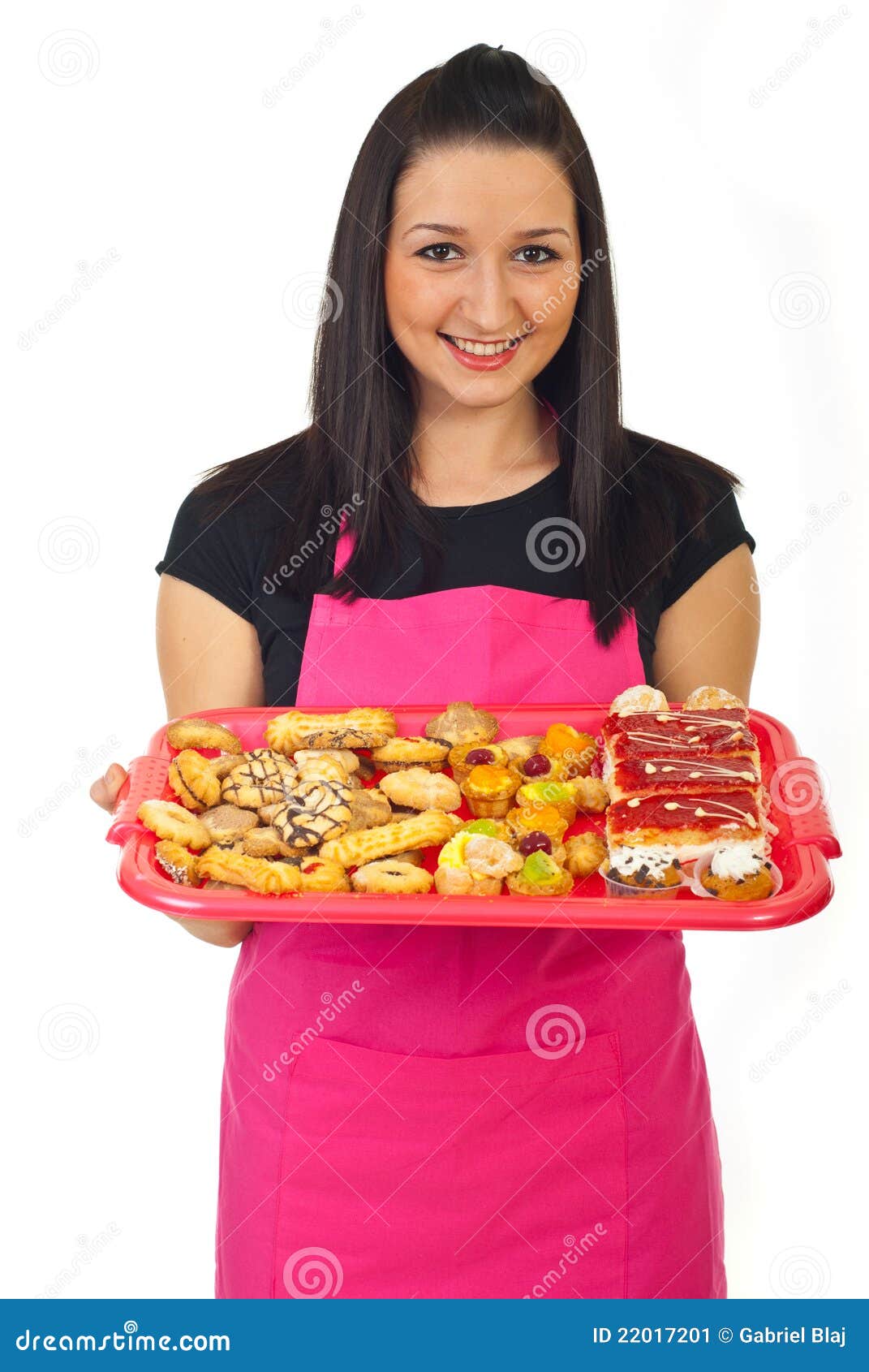 Confectioner Female Offering Cakes Stock Image - Image of cookies ...