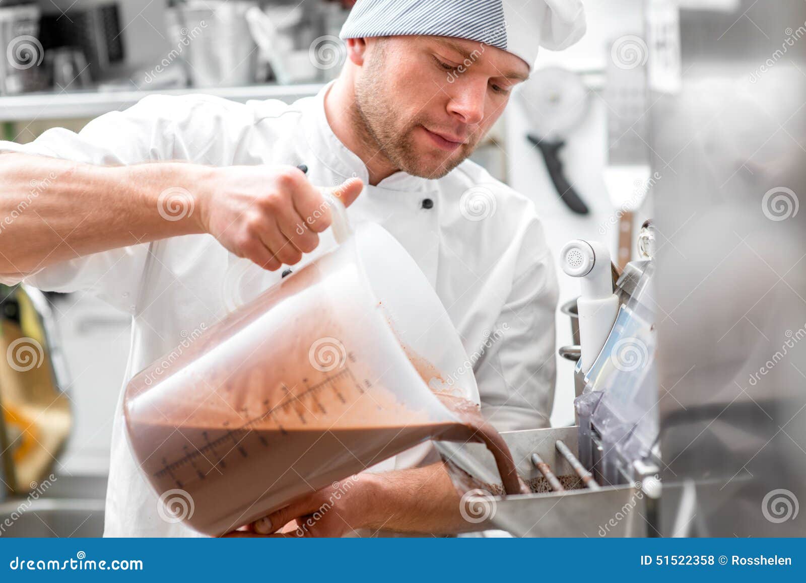 Confectioner Making Ice Cream Stock Photo - Image of parlor, chef: 51522358