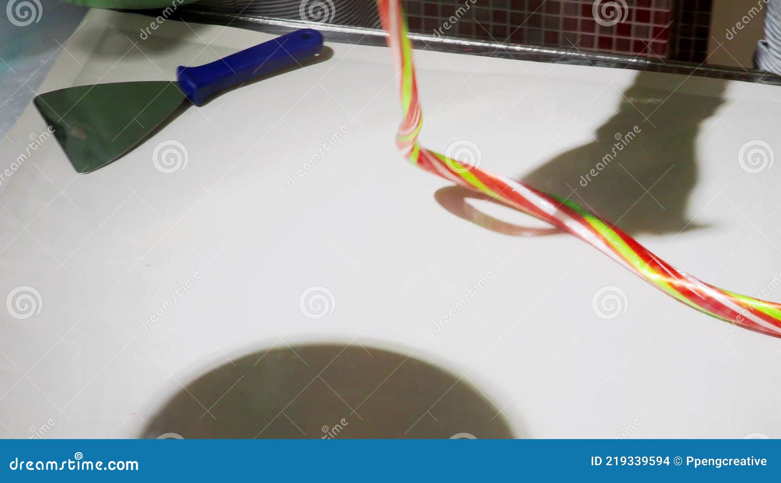 Confectioners Making Candies from Melted Colored Sugar Stock Footage ...