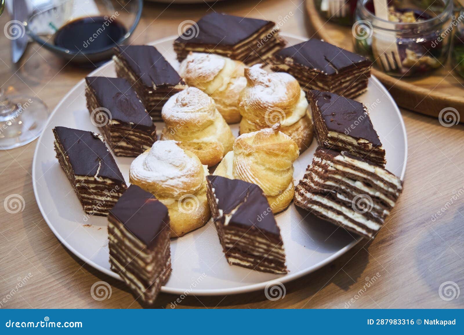 Confectionery Cakes in Assortment on the Festive Table. Stock Photo ...