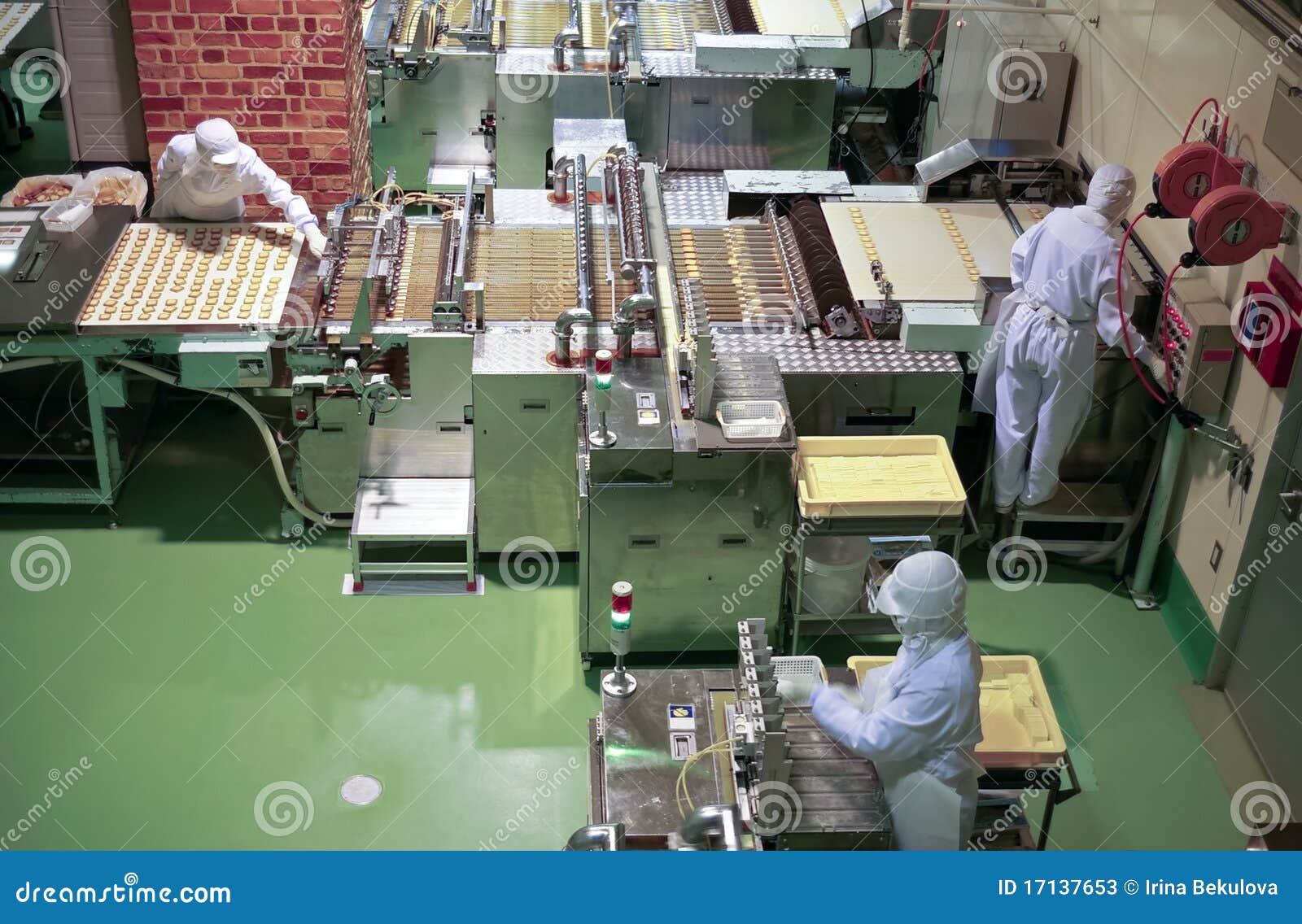 Confectionery Factory on Production Cookie Stock Image - Image of ...