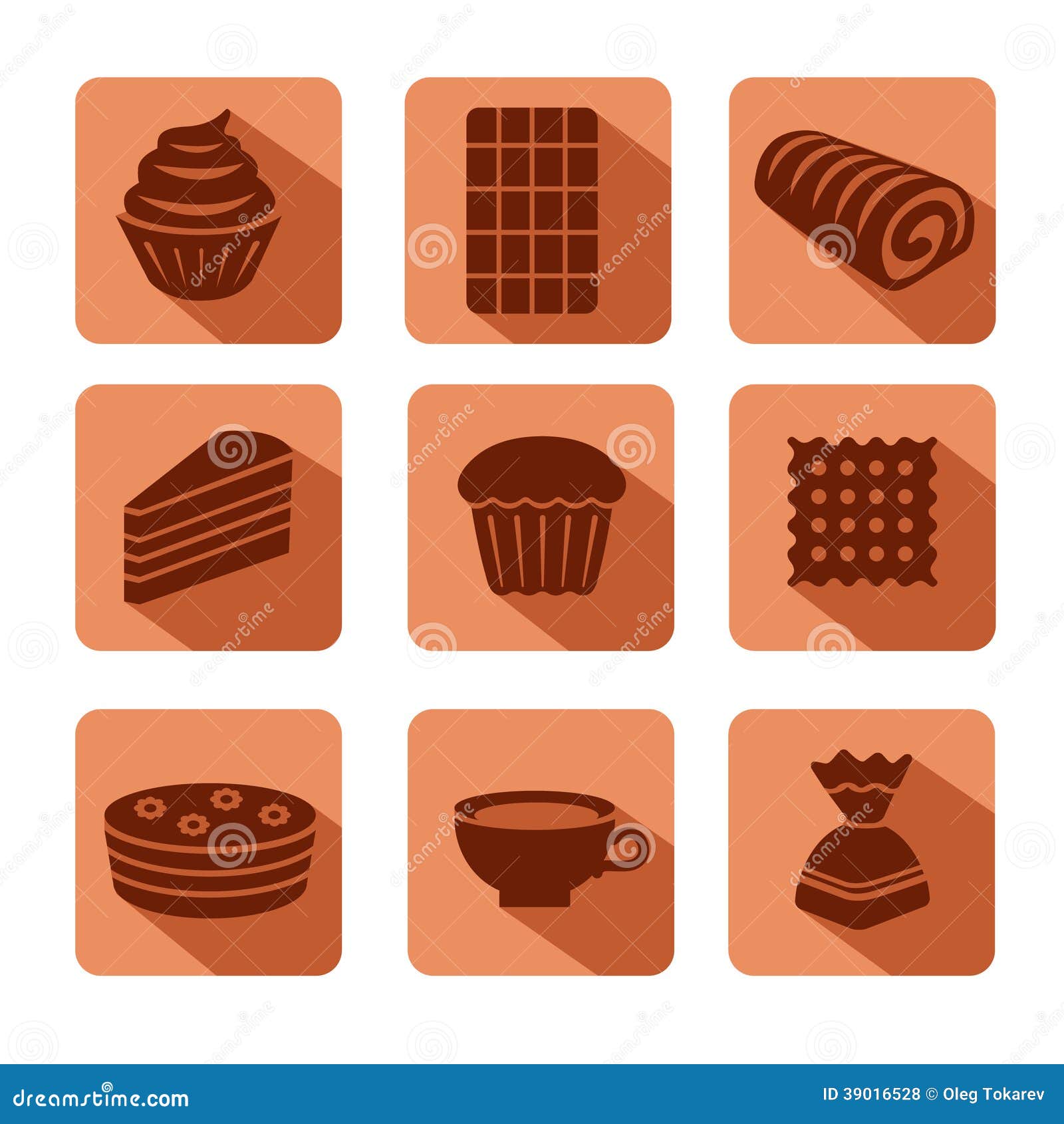 Confectionery icon set stock illustration. Illustration of cappuccino ...
