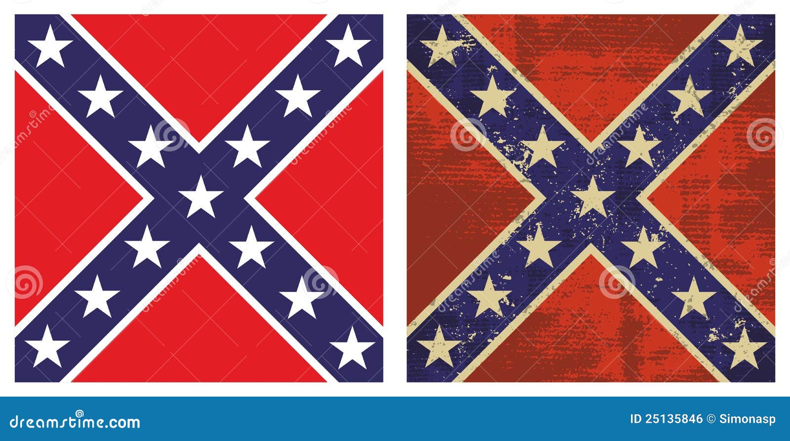 Confederate Flag Cartoon Vector | CartoonDealer.com #100339147