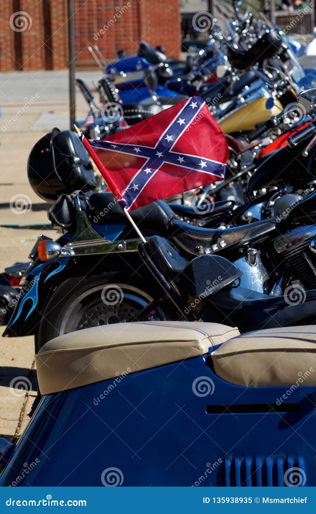 Confederate Bikers Rally stock image. Image of demonstration - 135938935