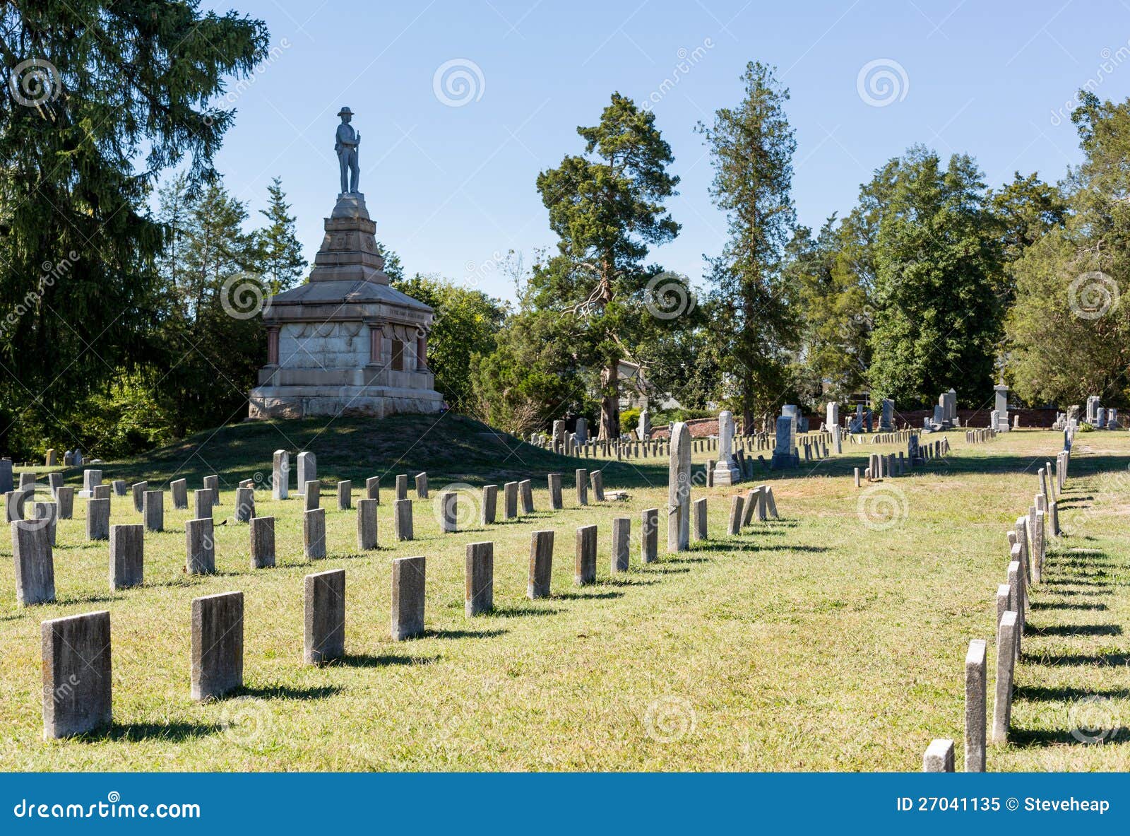 Confederate Cemetery in Fredericksburg VA Stock Image - Image of ...