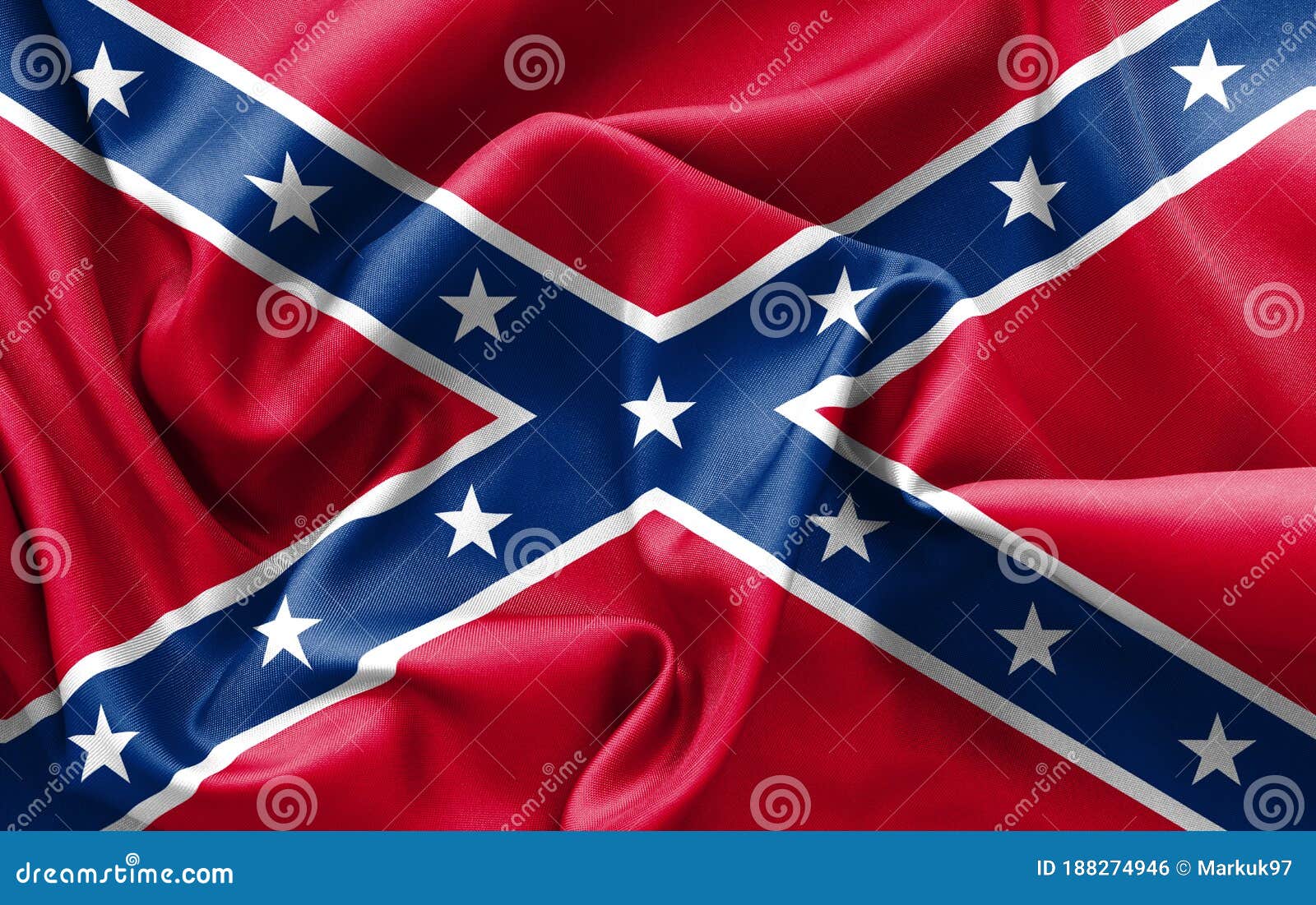 Confederate Flag Rippled Effect Illustration Stock Photo - Image of ...