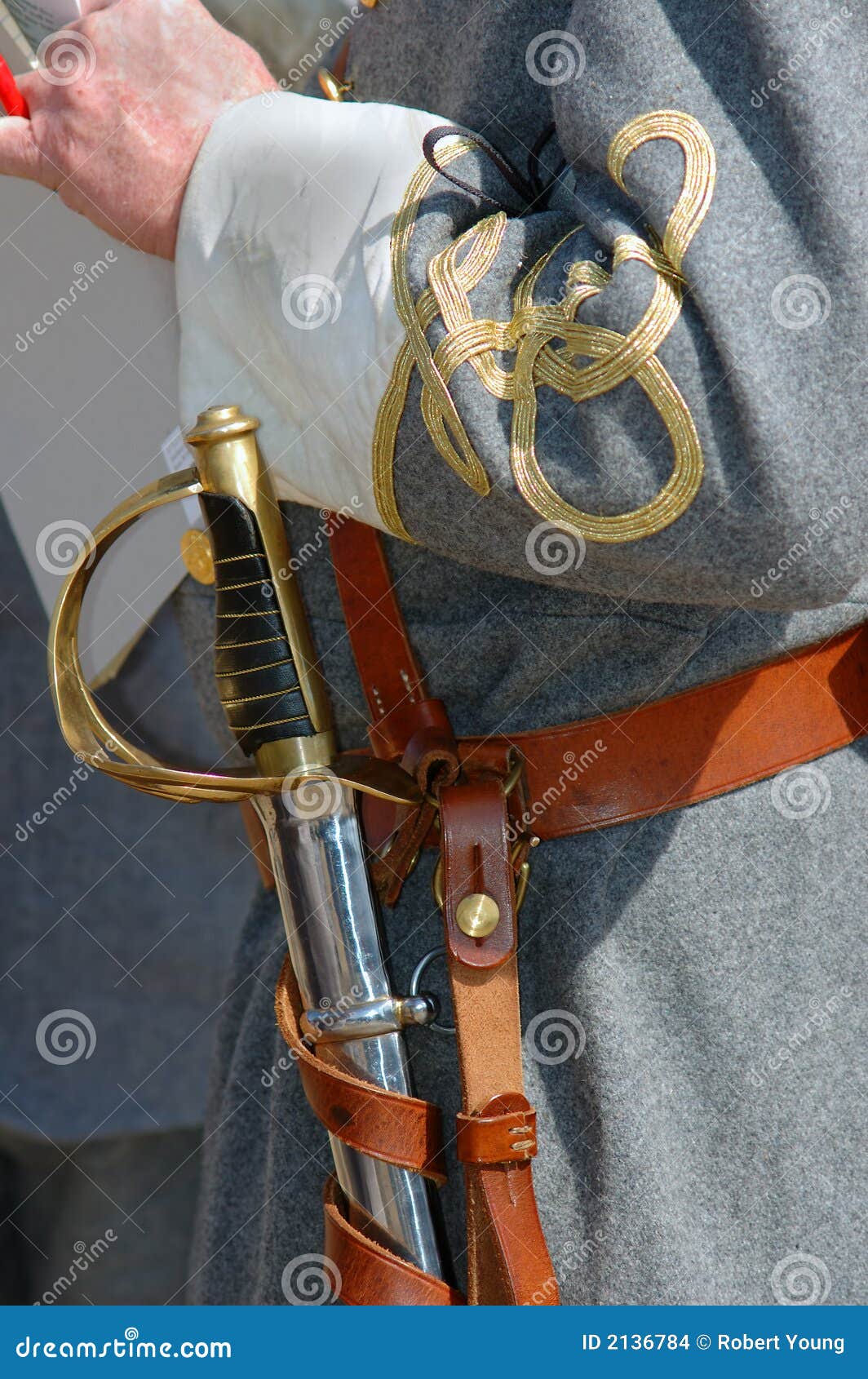 Confederate officer sword stock photo. Image of uniform - 2136784