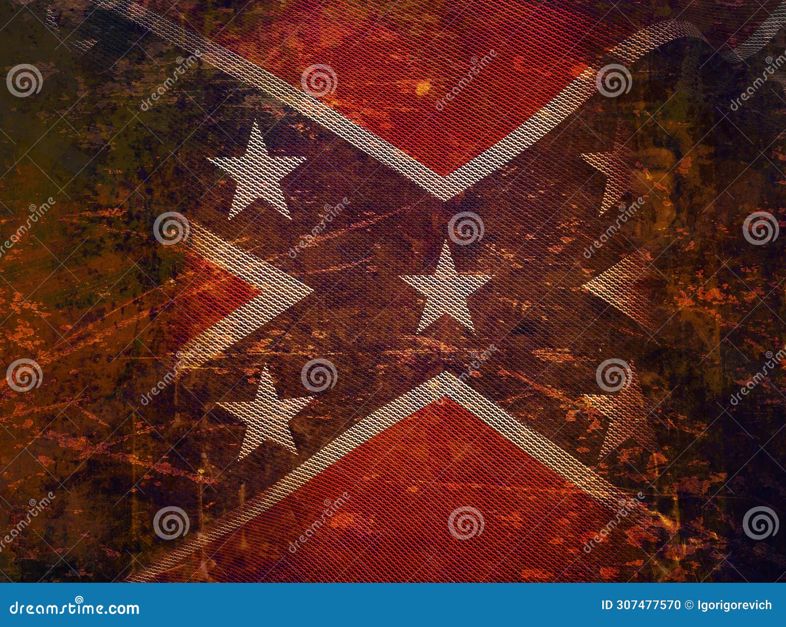 Confederate Rebel Flag Royalty-Free Cartoon | CartoonDealer.com #307477328