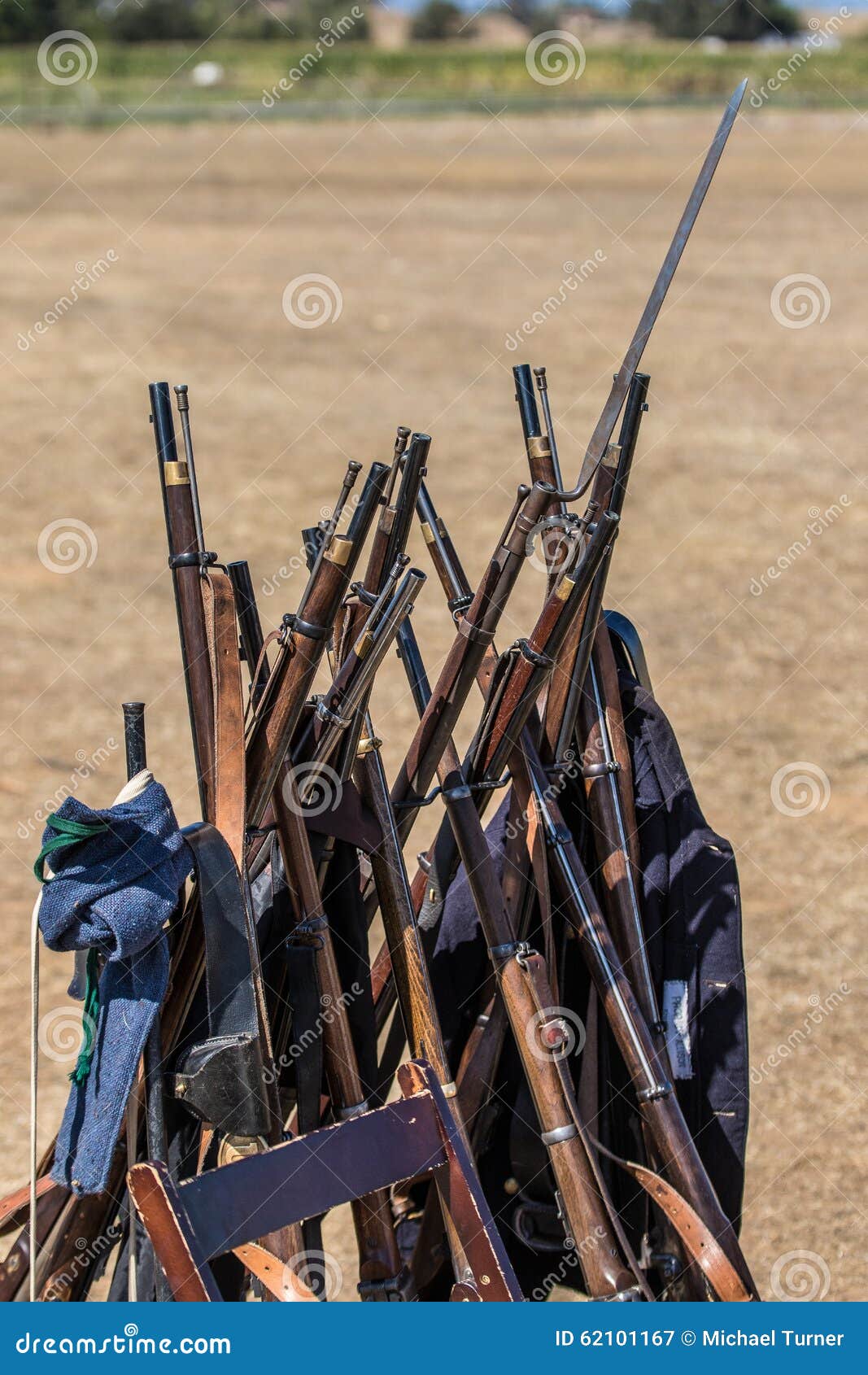 Confederate States Weapons Stack Stock Image - Image of regalia, stack ...