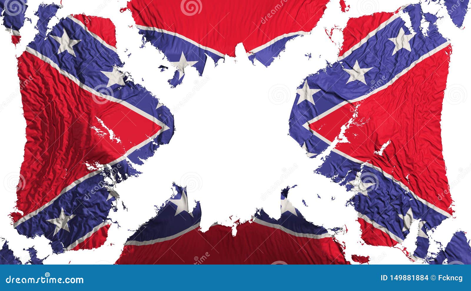 Confederate Torn Flag Fluttering in the Wind Stock Illustration ... Confederate Torn Flag Fluttering in the Wind Stock Illustration ...