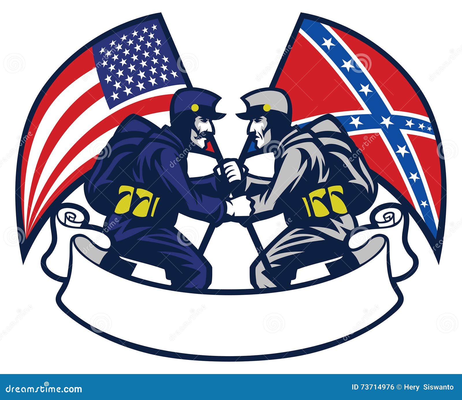 Confederate And Union Caps Or Hats. Civil War Ammo Uniform Element. To ...