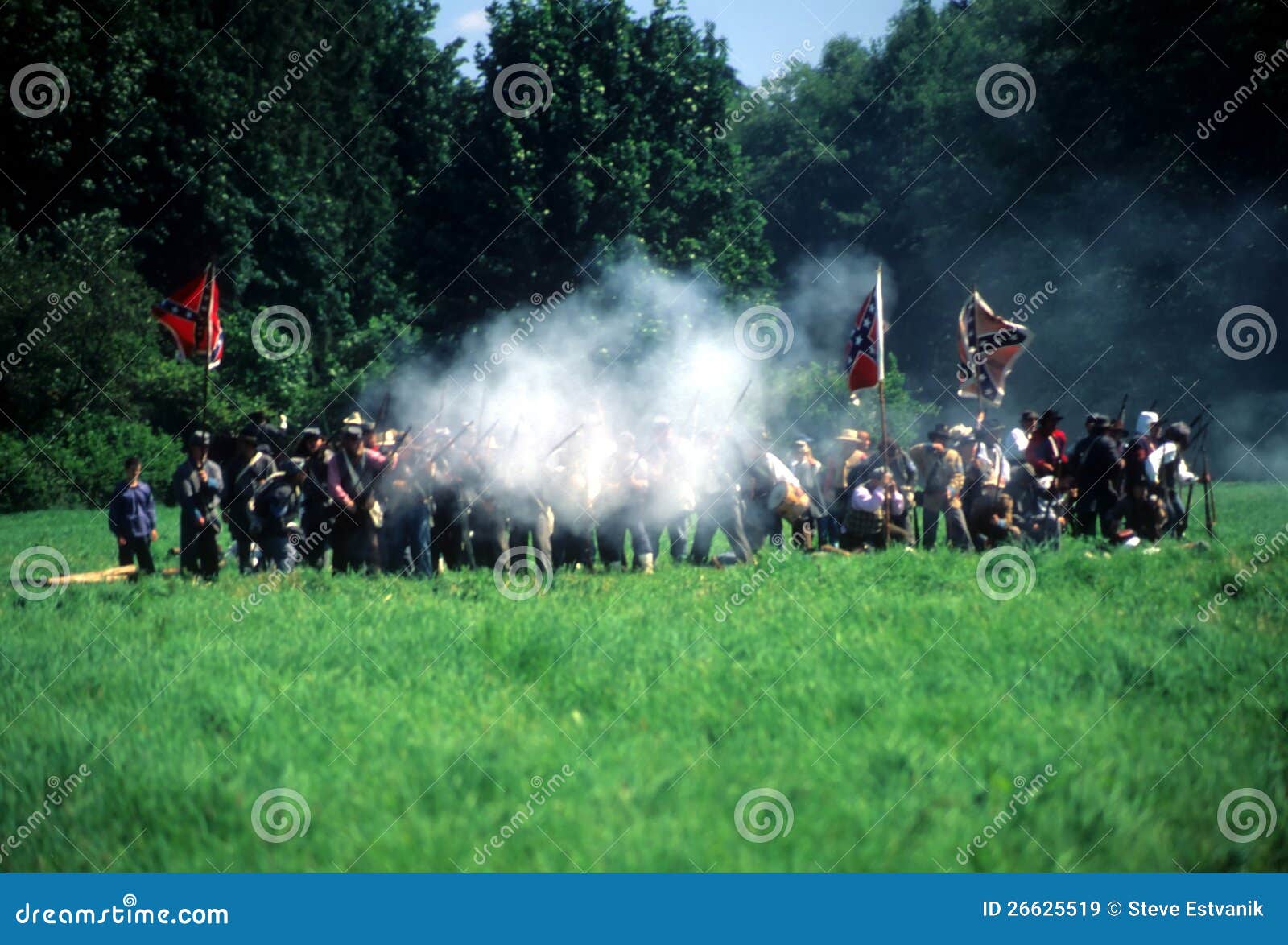 Confederates volley fire editorial stock image. Image of yanks - 26625519