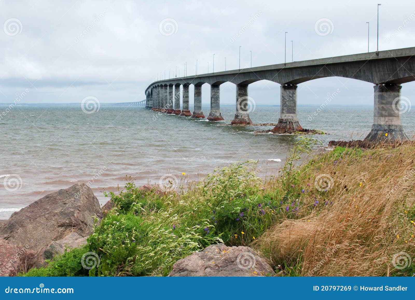 Confederation Bridge stock image. Image of strait, long - 20797269