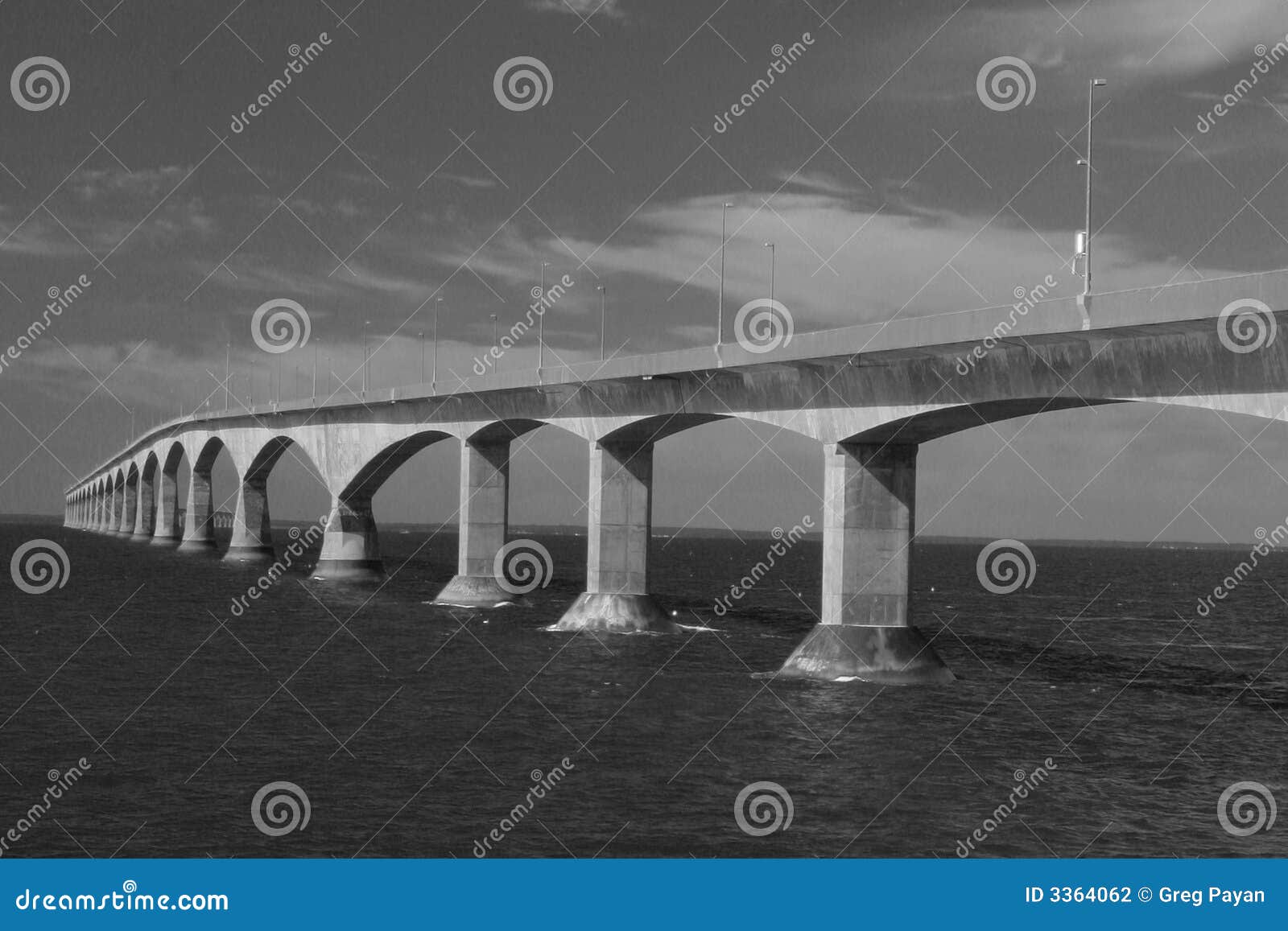 Confederation Bridge in Canada Stock Photo - Image of connector ...