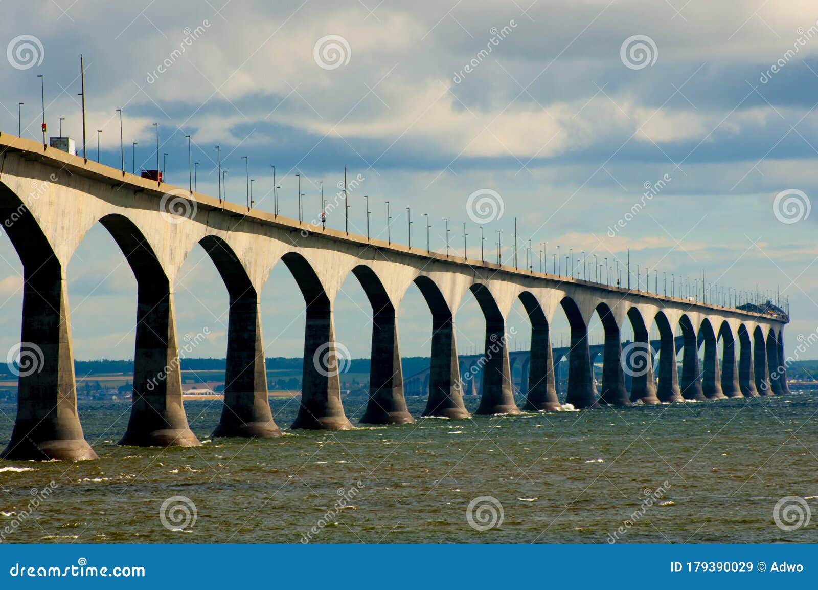 The Confederation Bridge stock image. Image of canada - 179390029