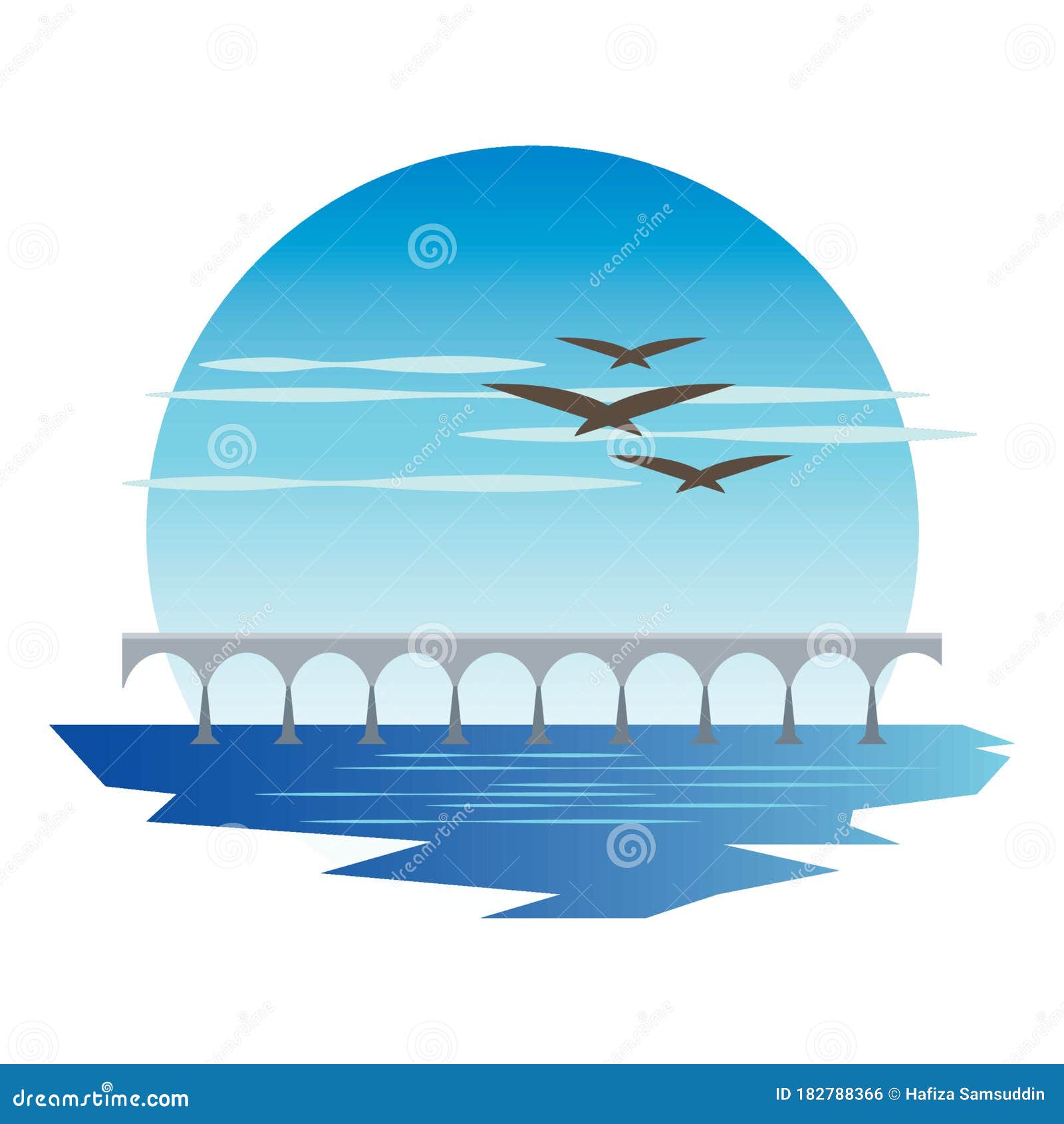 Confederation Bridge Vector Illustration | CartoonDealer.com #182788366