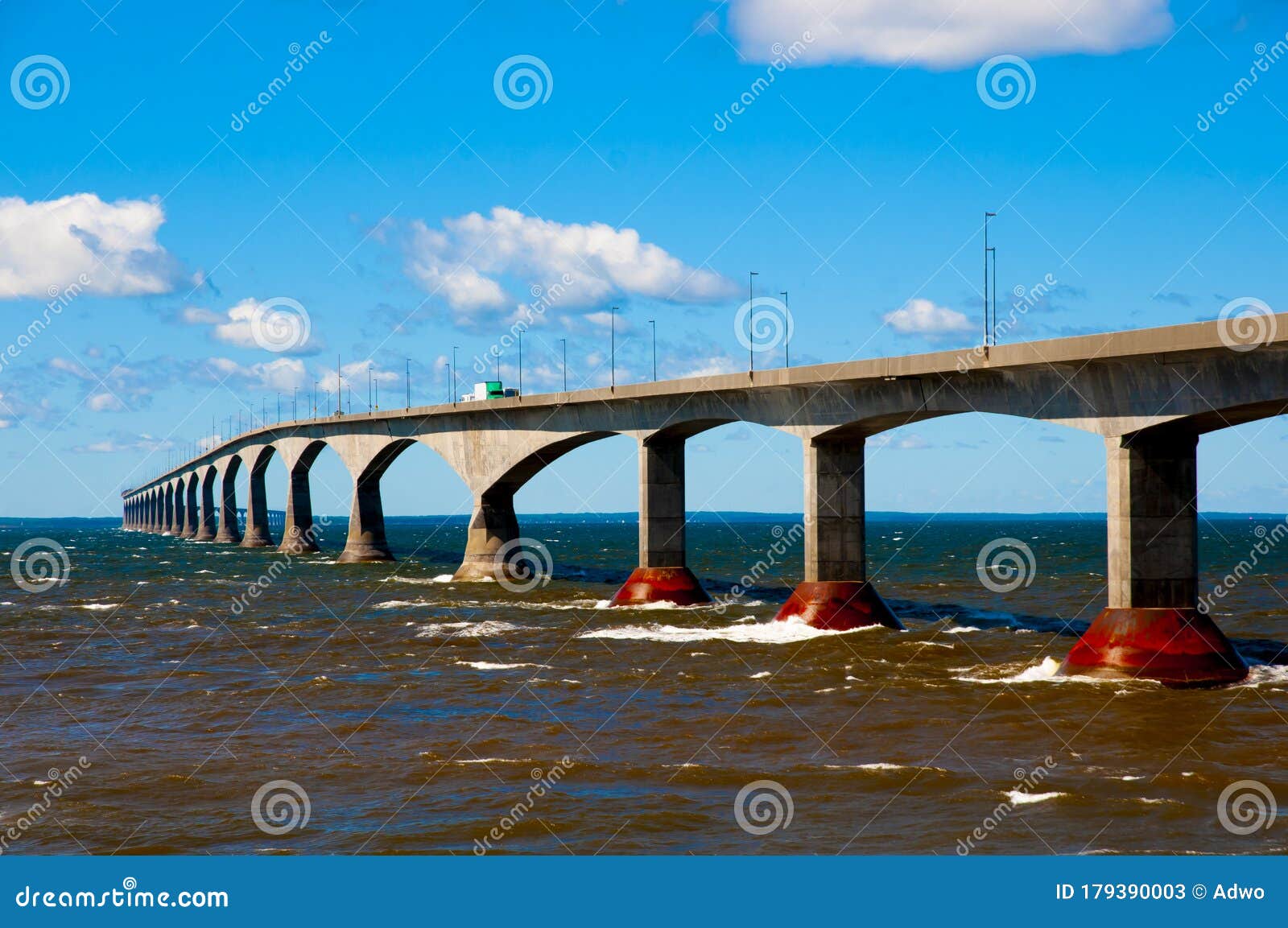 The Confederation Bridge stock image. Image of travel - 179390003