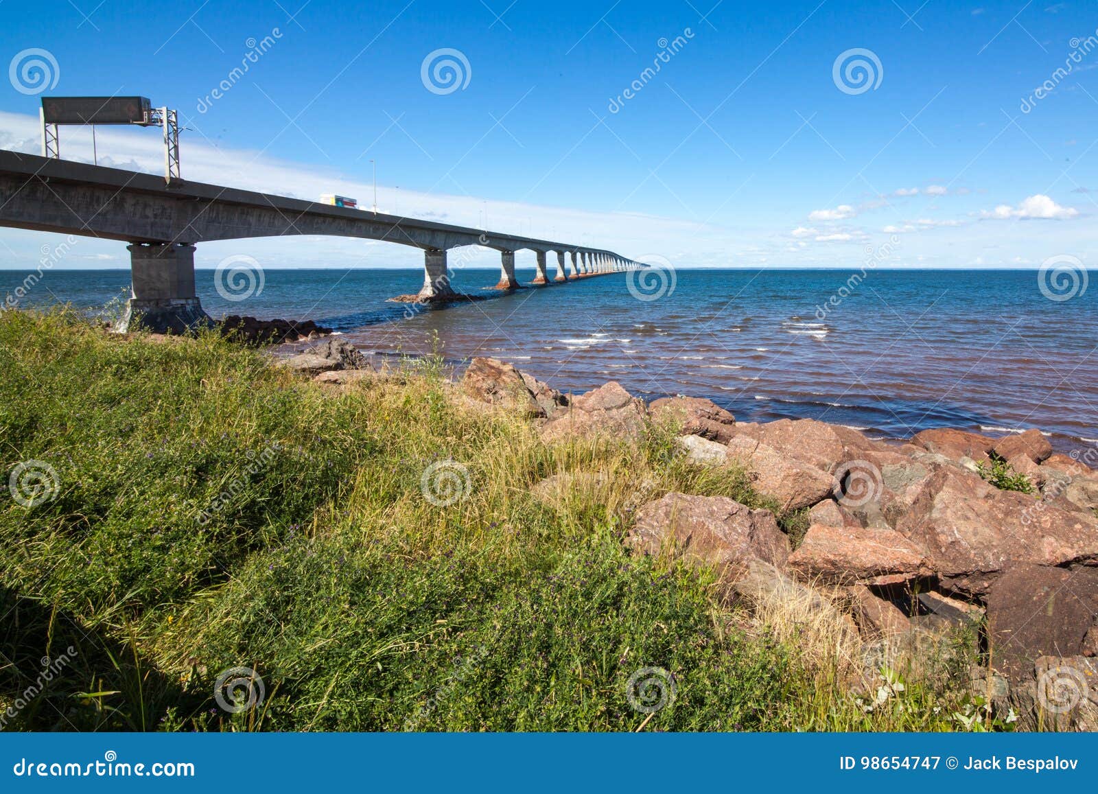 The Confederation bridge stock image. Image of bright - 98654747