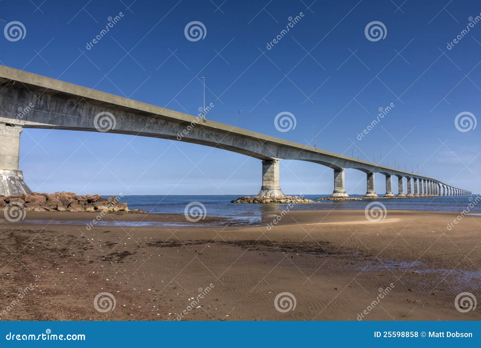 Confederation Bridge, PEI, Canada Stock Photo - Image of coast, girder ...