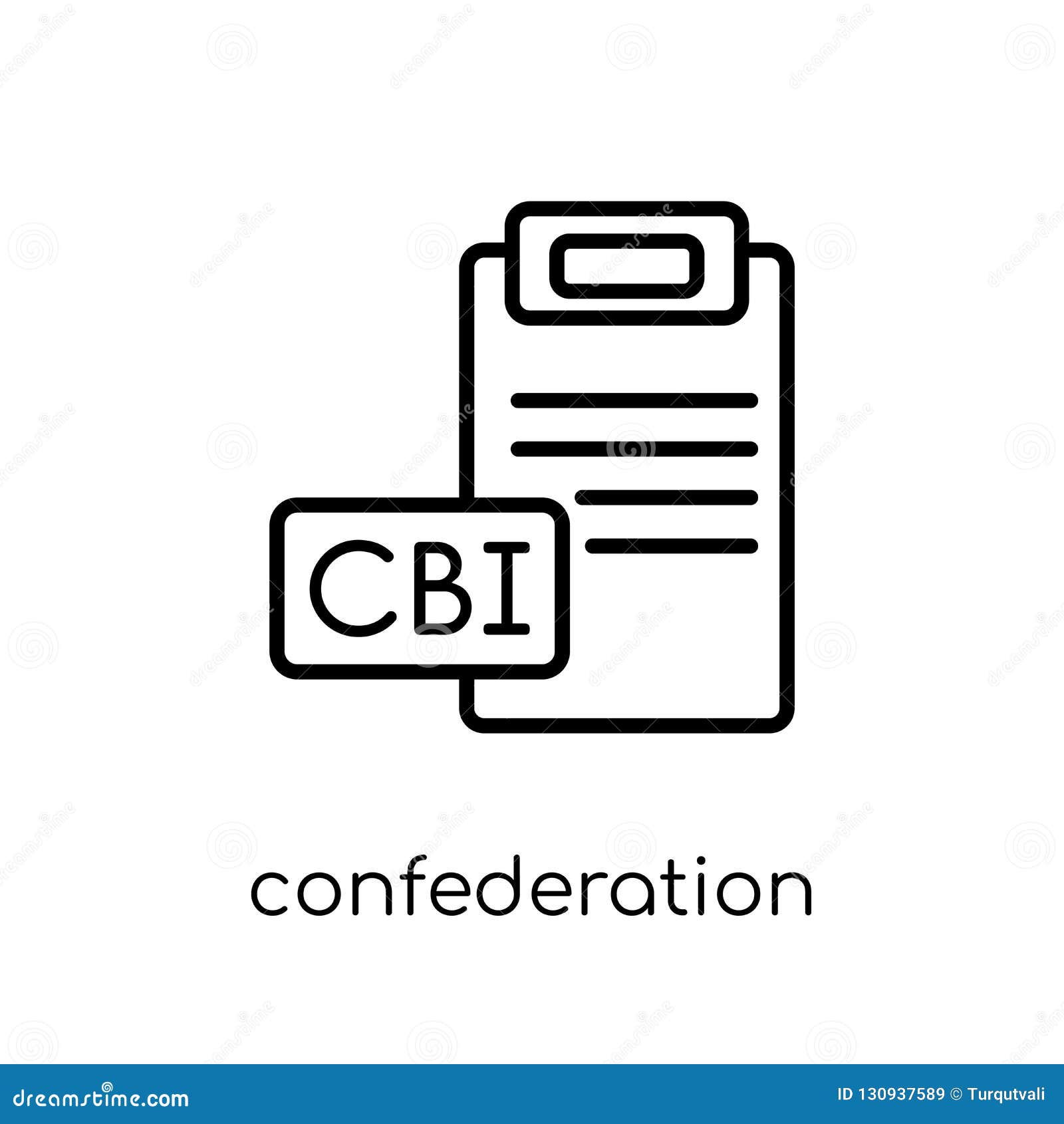 Confederation Of British Industry (CBI) Linear Icon. Modern Outl Vector ...